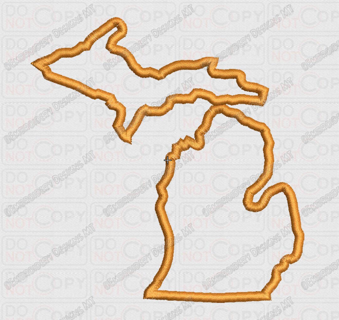 Michigan State Applique Embroidery Design in 4x4 and 5x7 Sizes - Etsy