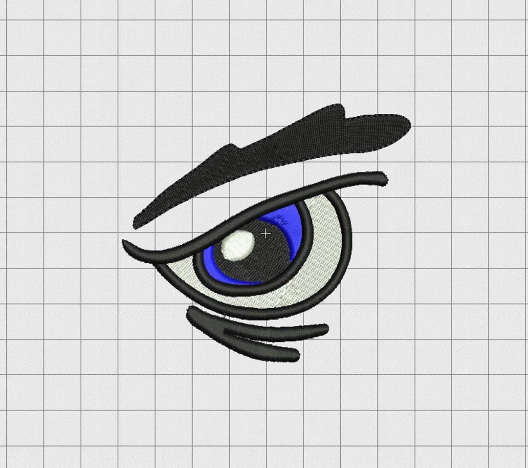 Angry Eye Eyeball Full Stitch Embroidery Design in 1x1 2x2 3x3 and 4x4 ...