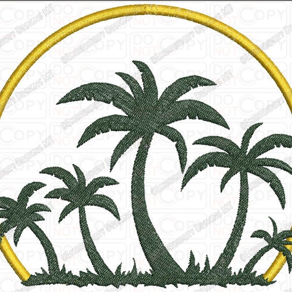 Palm Tree Applique - Etsy