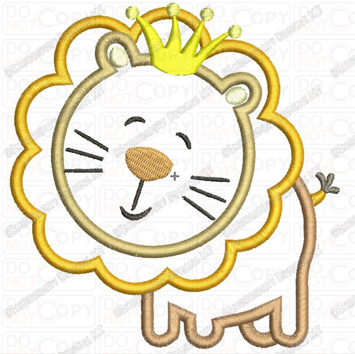 Lion King Applique Embroidery Design in 4x4 5x5 and 6x6 Sizes - Etsy
