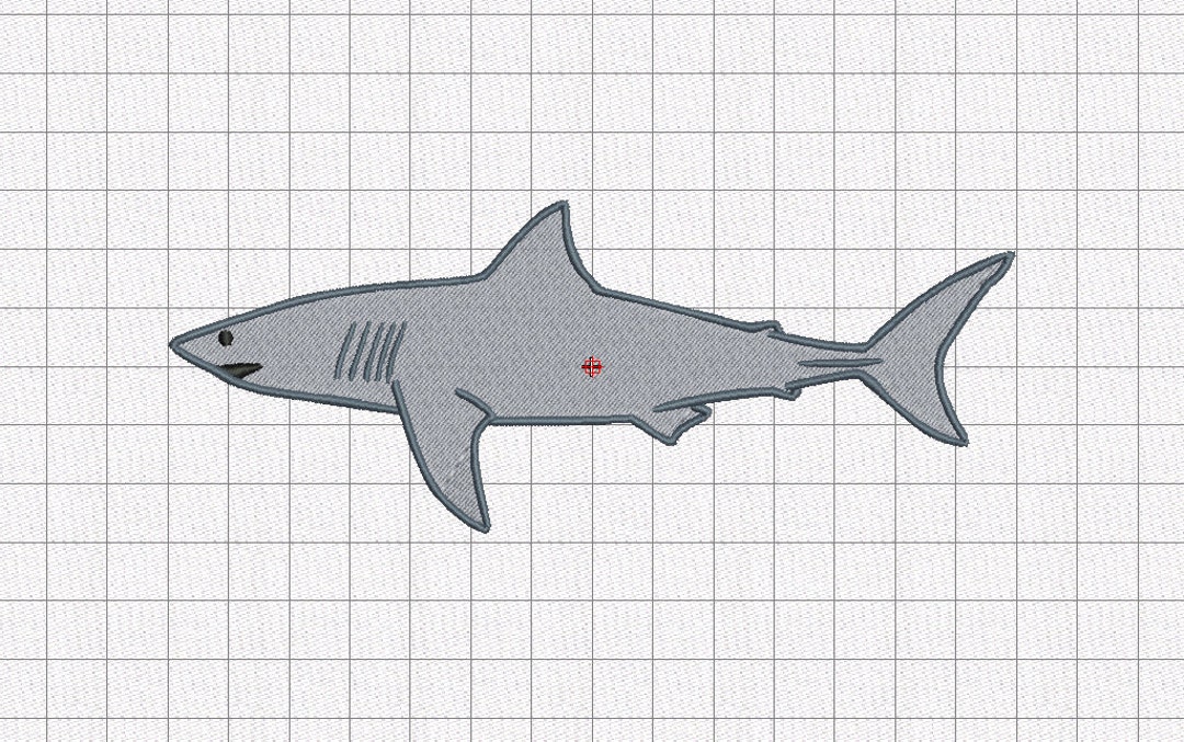 Shark Realistic Embroidery Design in 4x4 5x5 6x6 and 7x7 Sizes - Etsy