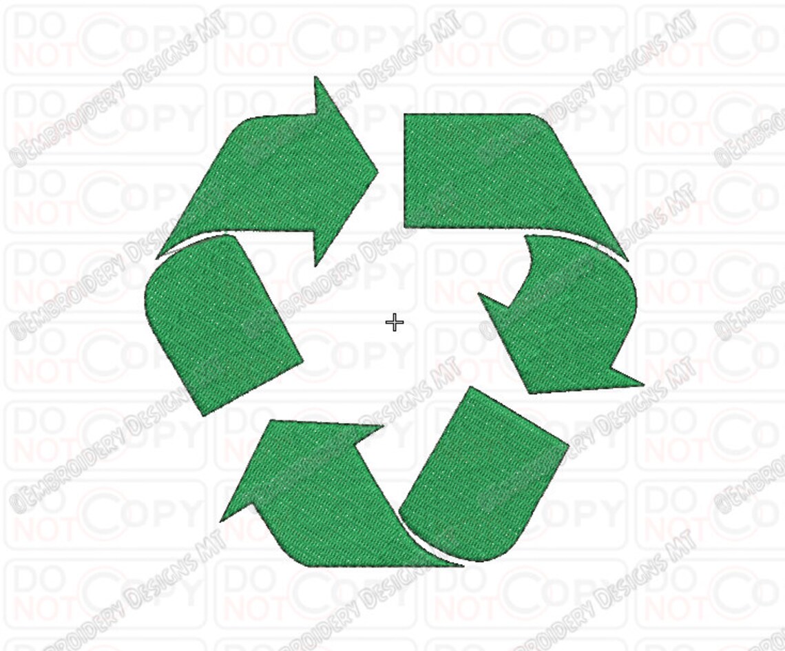 Recycle Recycling Symbol Sign Embroidery Design in 1x1 2x2 3x3 - Etsy