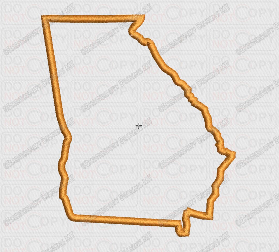 Georgia State Applique Embroidery Design in 4x4 and 5x7 Sizes - Etsy