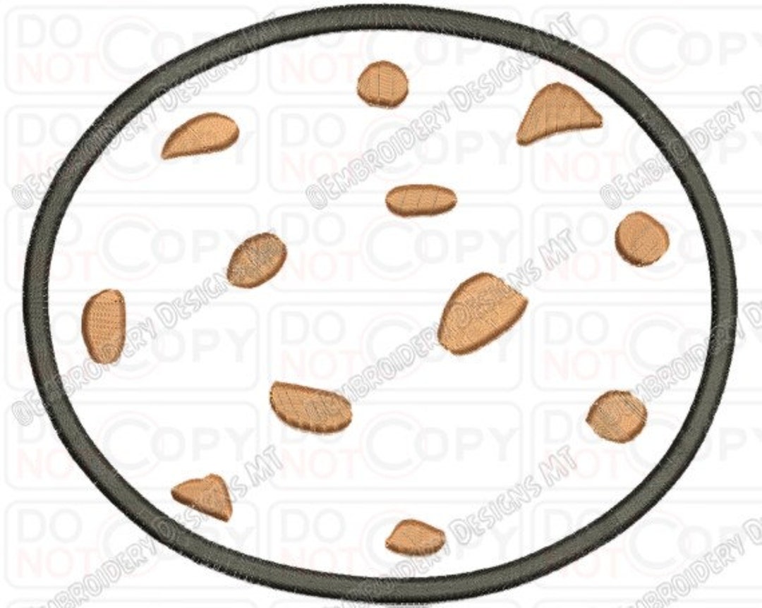 Chocolate Chip Cookie Applique Embroidery Design in 4x4 and 5x7 Sizes ...