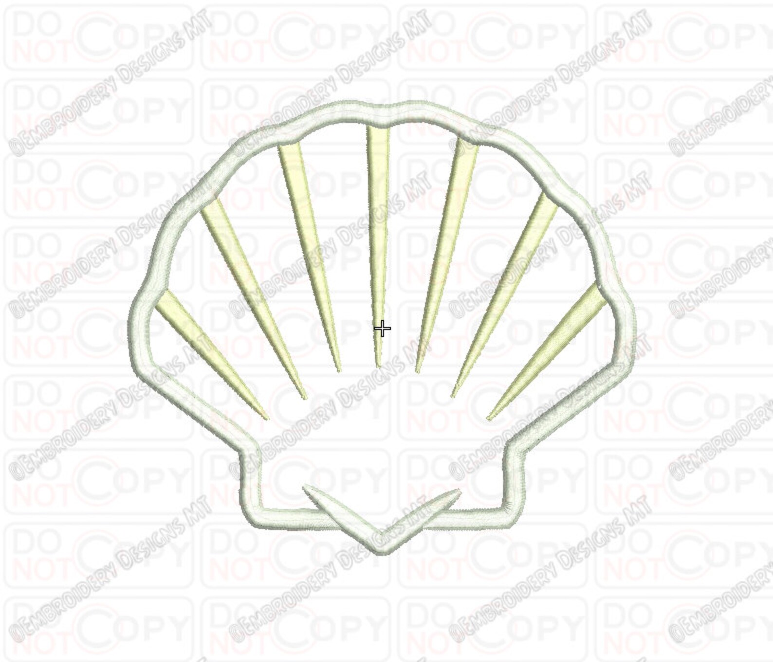 Seashell Applique Embroidery Design in 3x3 4x4 and 5x5 Sizes - Etsy