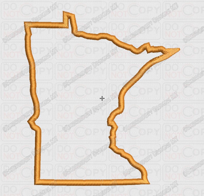 Minnesota State Applique Embroidery Design in 4x4 and 5x7 - Etsy