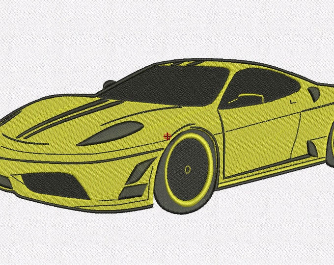 Exotic Car Embroidery Design in 4x4 5x7 and 6x10 Sizes - Etsy