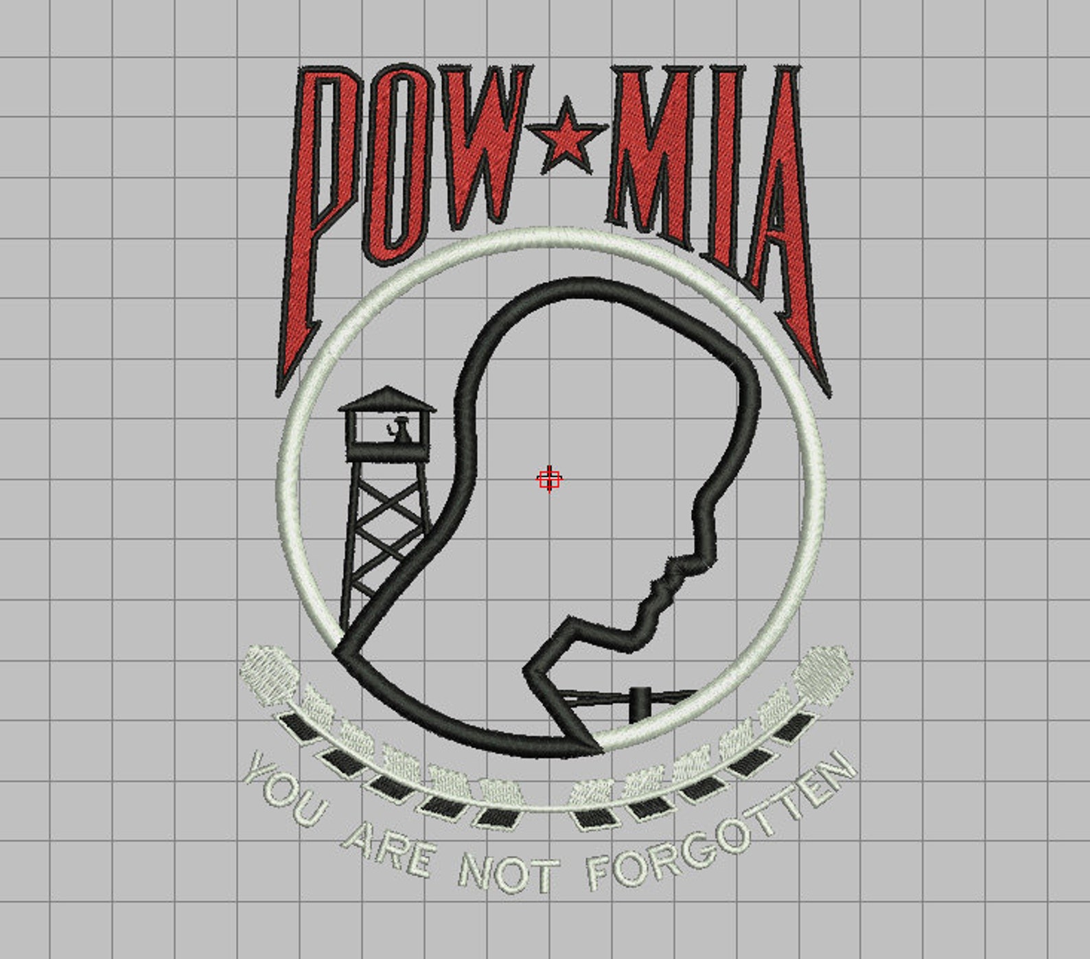 POW MIA Prisoners of War Missing in Action Applique Embroidery Design ...