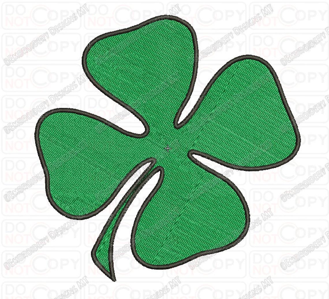 4 Leaf Clover Four Embroidery Design in 1x1 2x2 3x3 4x4 and - Etsy