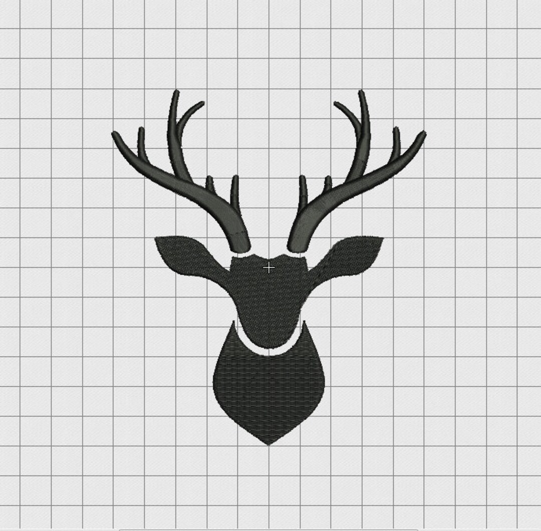Deer Buck 2 Silhouette Embroidery Design in 2x2 3x3 4x4 5x5 and 6x6 ...