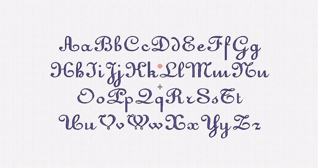 Fancy Swoop Font Machine Embroidery Design Upper and Lower Case ...