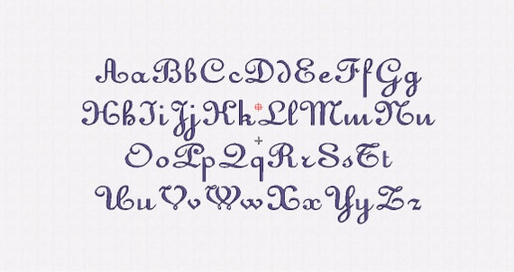 Fancy Swoop Font Machine Embroidery Design Upper and Lower | Etsy