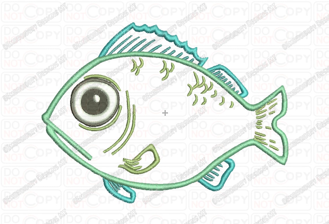 Fish Applique Embroidery Design in 3x3 4x4 and 5x7 Sizes - Etsy