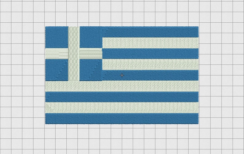 Greece Country Flag Embroidery Design in 2x2 3x3 4x4 and 5x7 Sizes - Etsy