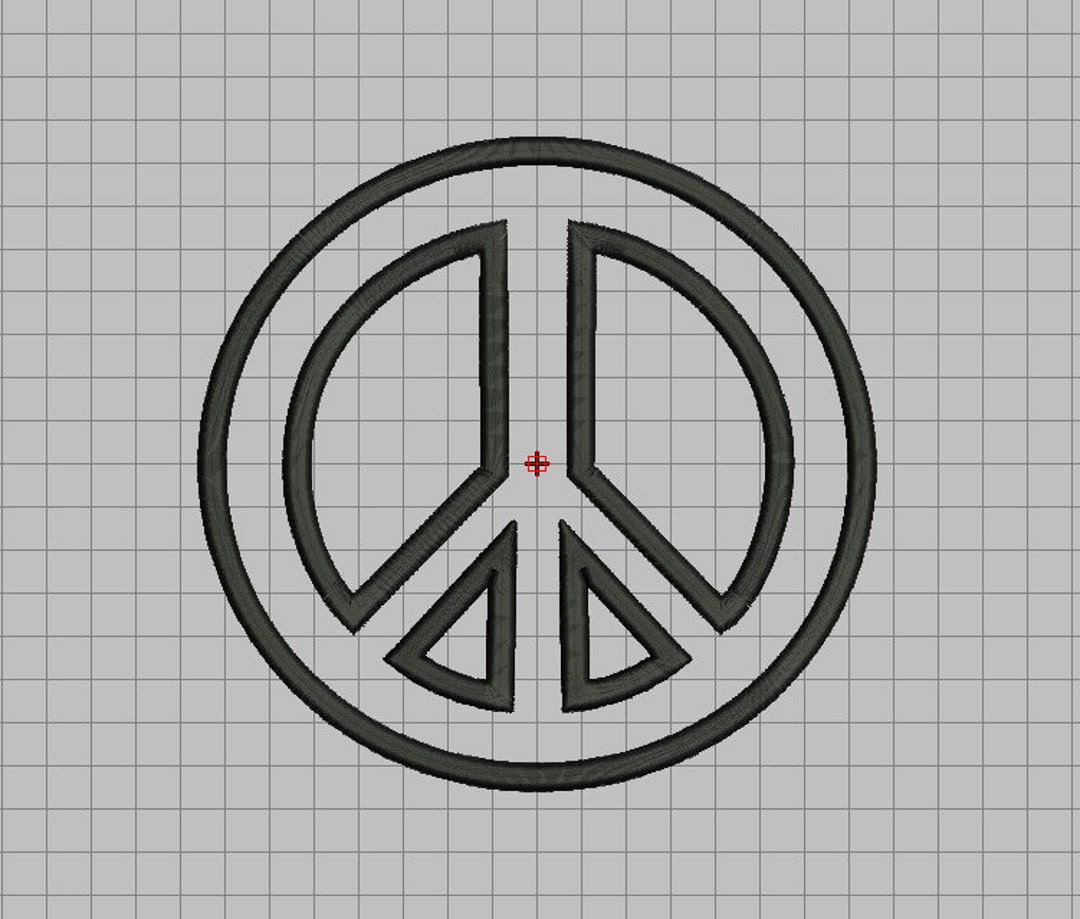 Peace Sign Applique Embroidery Design in 3x3 4x4 5x5 and 6x6 Sizes - Etsy