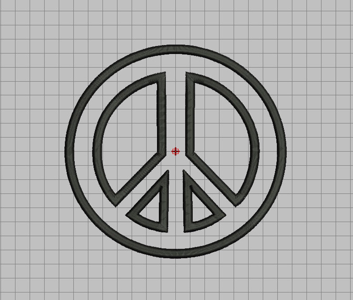 Peace Sign Applique Embroidery Design in 3x3 4x4 5x5 and 6x6 - Etsy