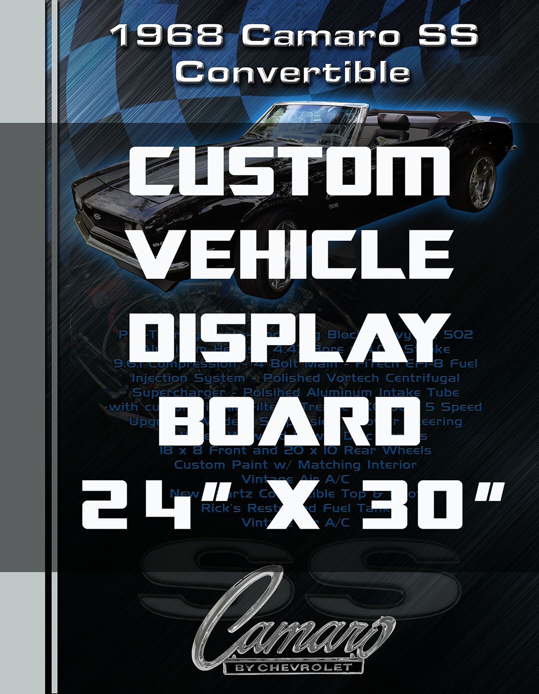 CAR SIGN BOARD Custom Size 24" X 30" - Etsy