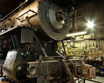 Steam Engine With Tools in the Depot Strasburg PA Free | Etsy