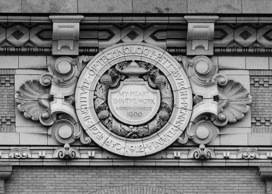 Andrew Carnegie Motto, CMU, Pittsburgh, Pennsylvania. Carnegie Mellon ...