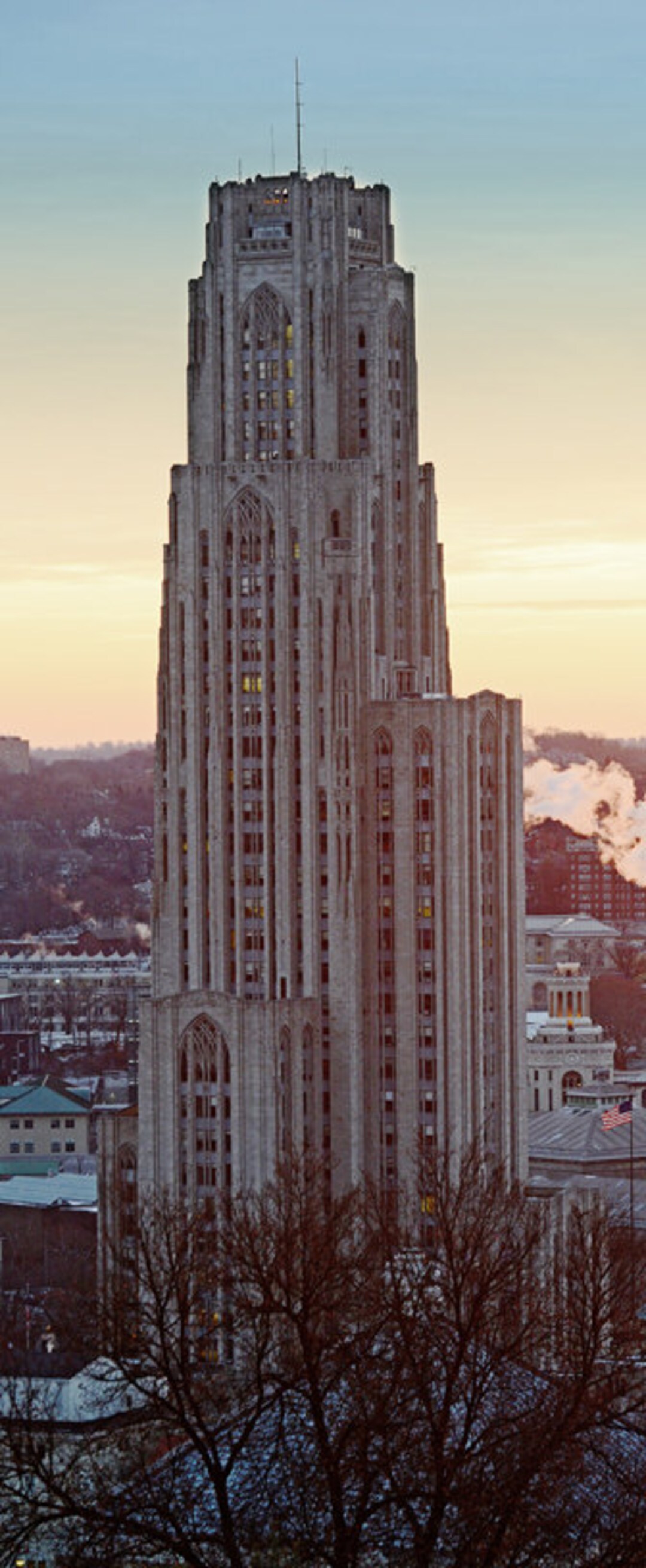 Cathedral of Learning Tower University of Pittsburgh Oakland Landmark ...