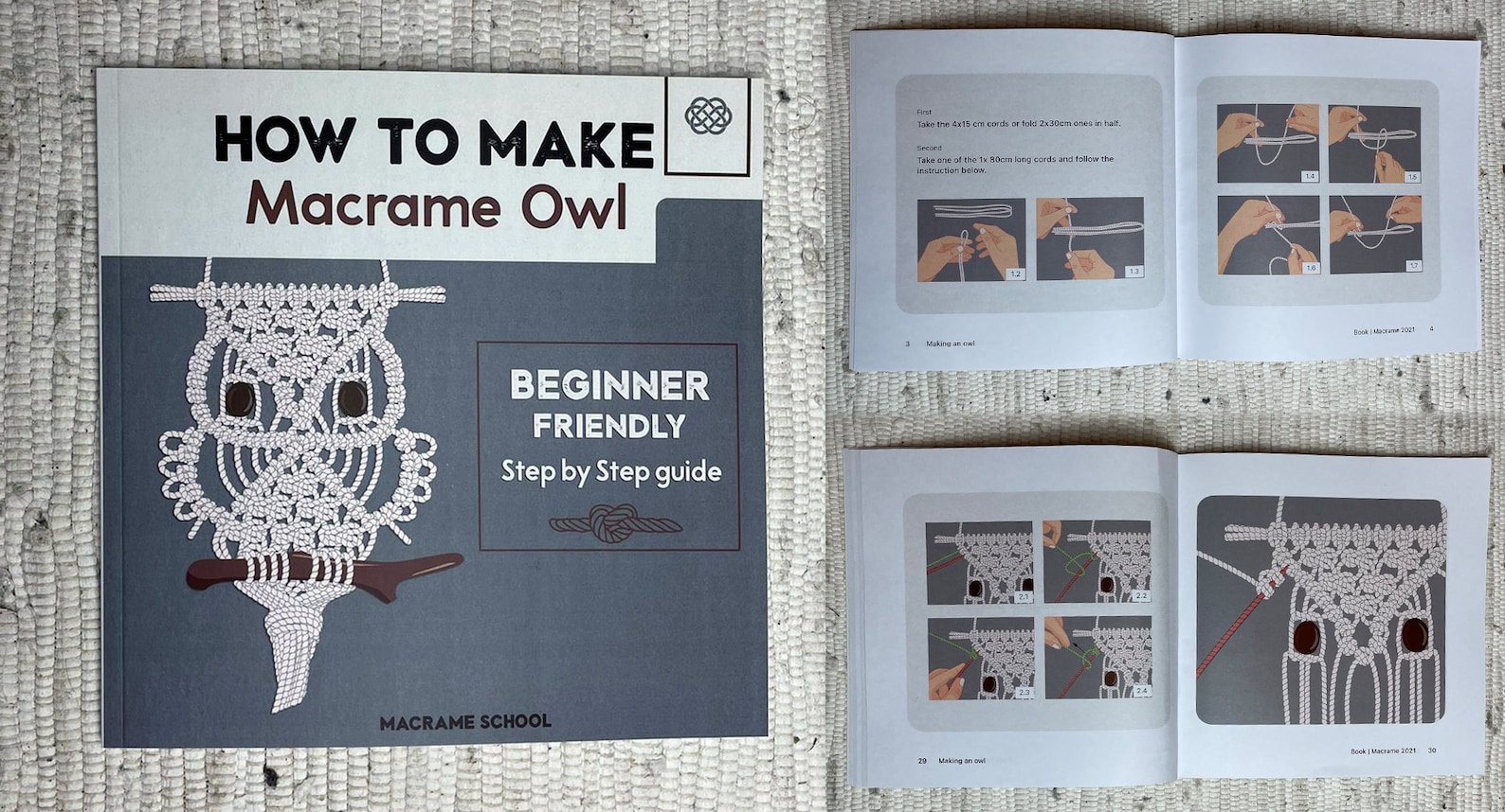Macrame Book 80 Pages! Step by Step How to Make/diy Macrame Owl by ...