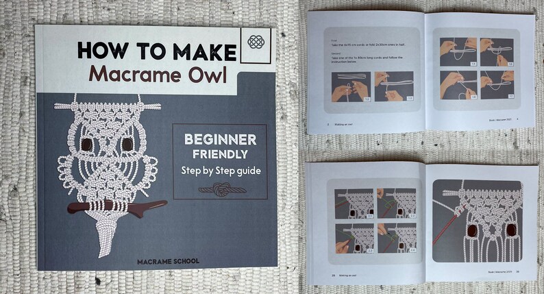 Macrame Book 80 Pages! Step by Step How to Make/diy Macrame Owl by Macrame School ( Step by Step ...