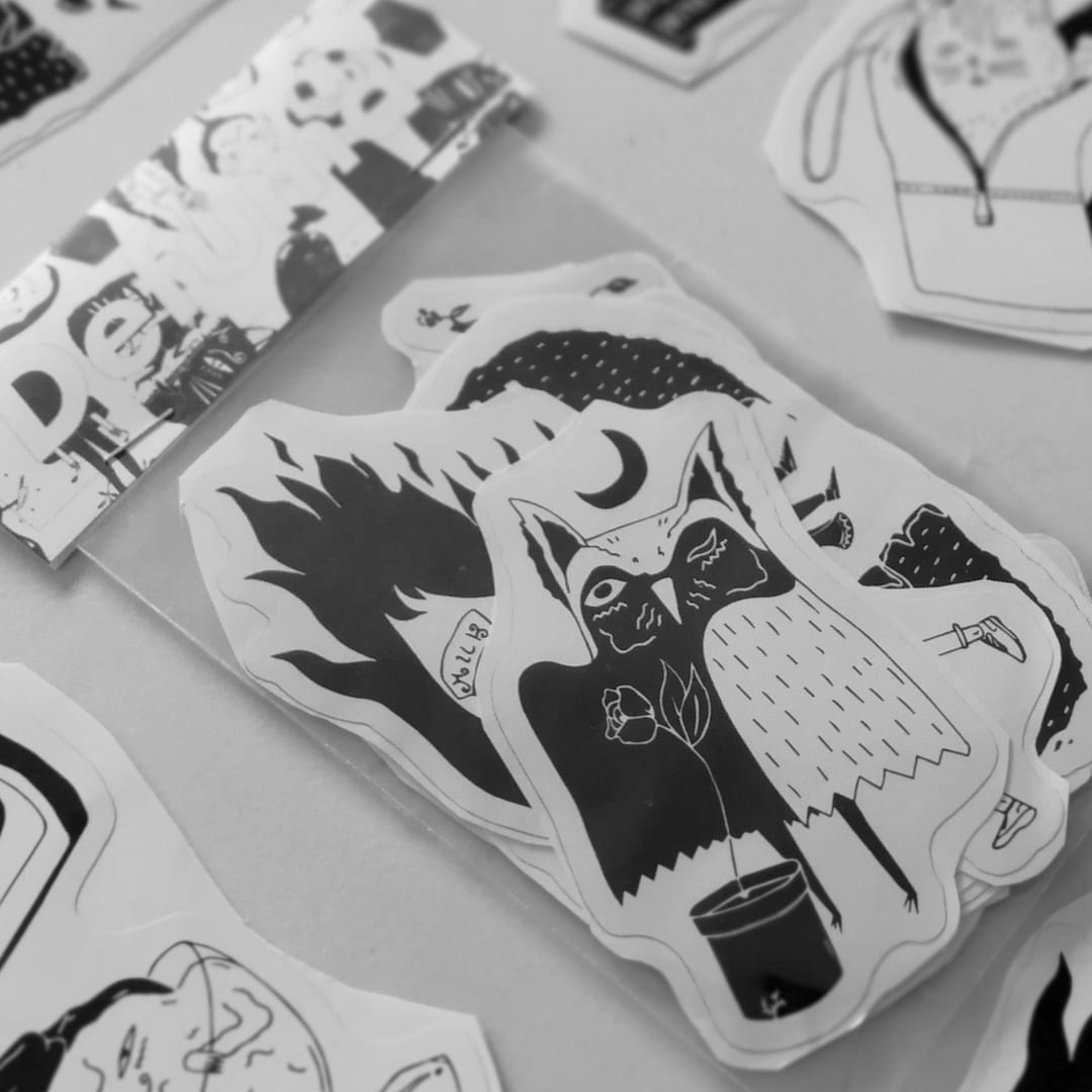 Illustration Sticker Pack Fine Liner Art Pack Illustrator Homemade ...