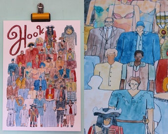 CAPTAIN HOOK Movie Cast Signed Poster Print Photo Autograph Gift Film ...