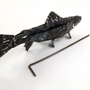 Steelhead Trout Metal Art Sculpture for the Garden, Fish Garden Art ...