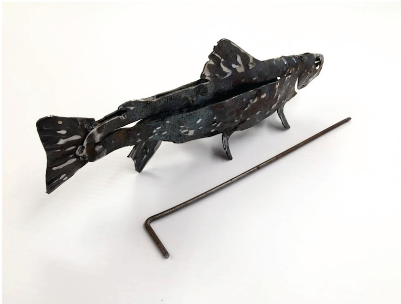 Steelhead Trout Metal Art Sculpture for the Garden, Fish Garden Art ...