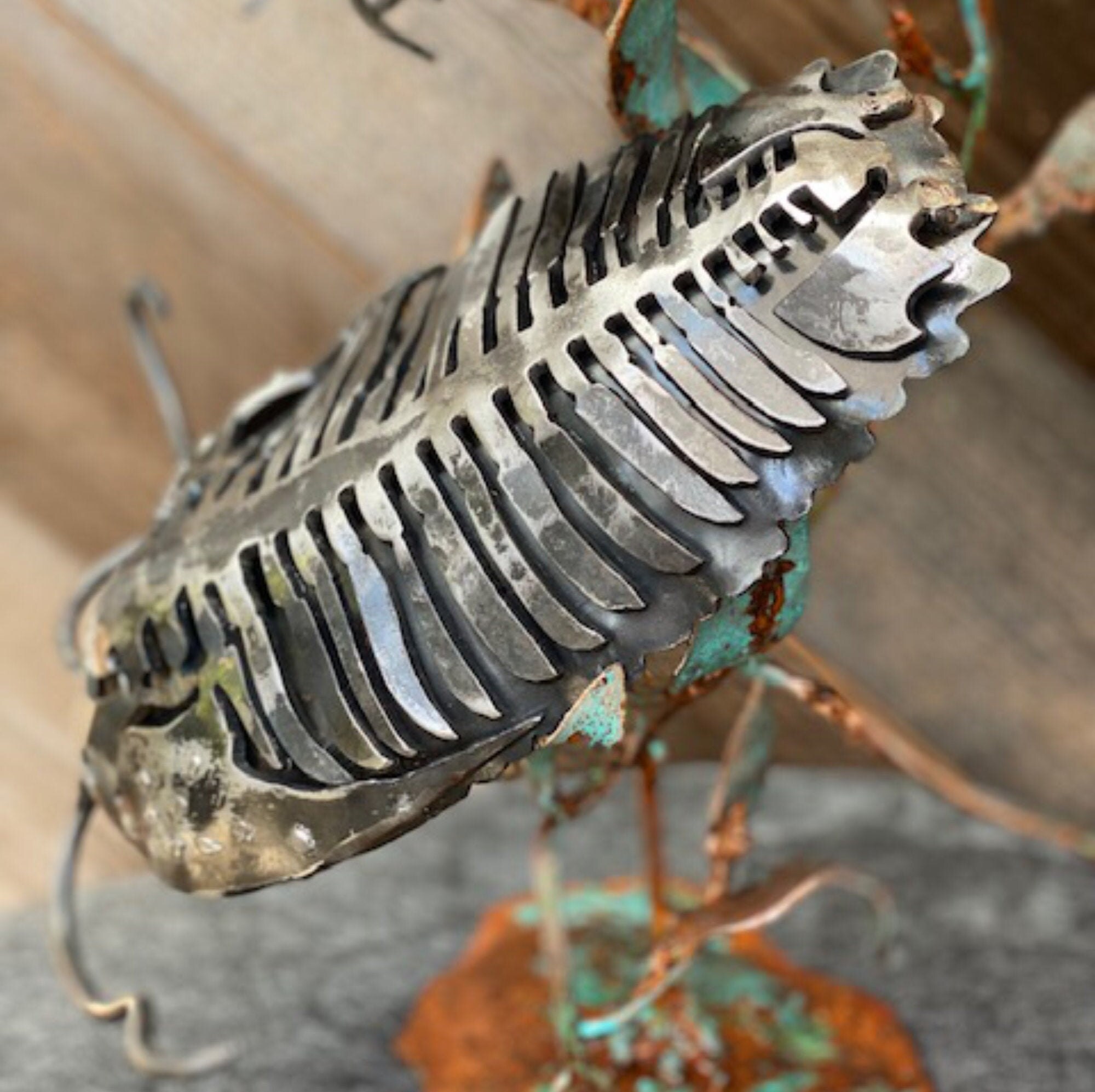 Trilobite and Ammonites Metal Art, One of a Kind, Sculpture, Made in ...