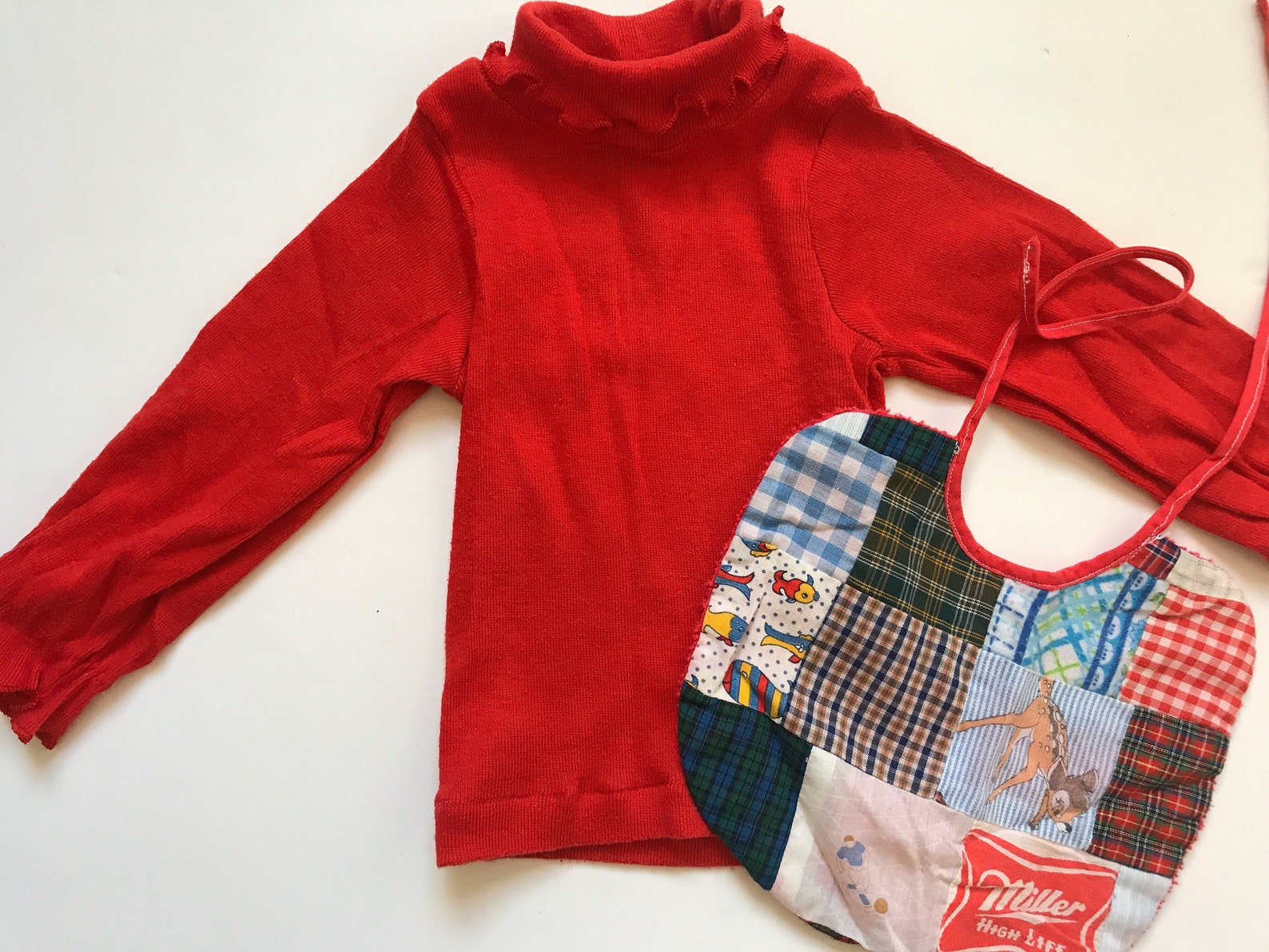 1970's Handmade Miller High Life Bib Patchwork Bib | Etsy