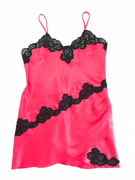 1990’s, Y2K, Small, Red and black lace, Victoria’s Se… - Gem