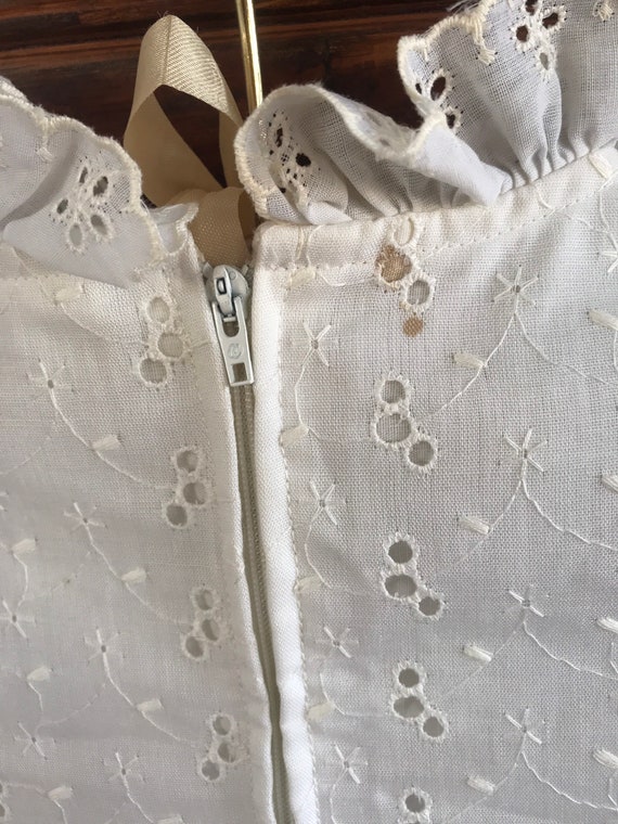 1960’s, 1970’s, vintage girls eyelet dress, white eye… - Gem
