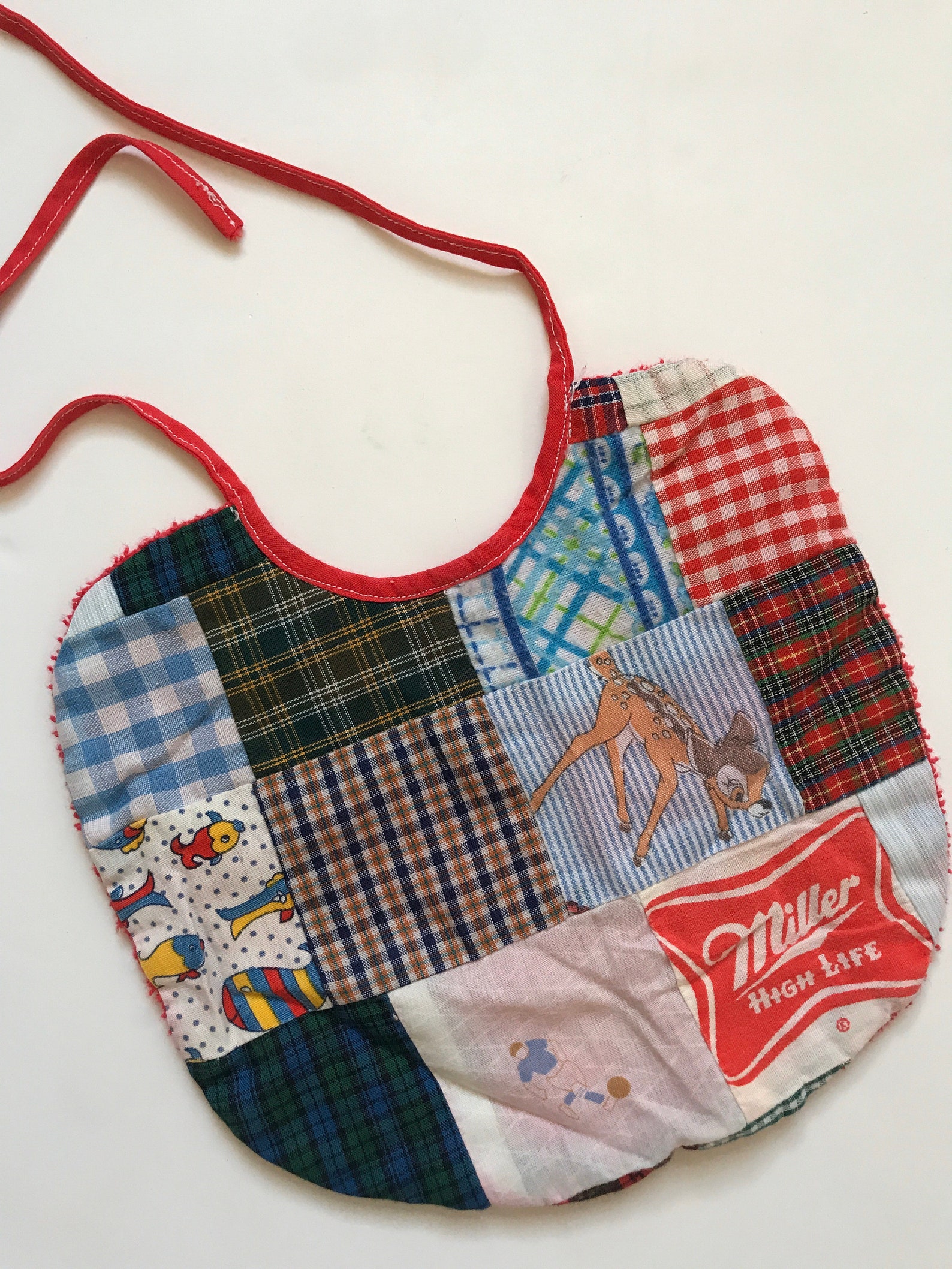 1970's Handmade Miller High Life Bib Patchwork Bib - Etsy
