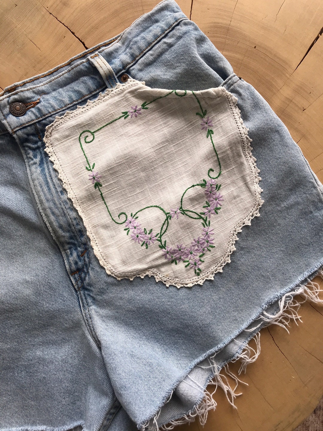 1990s, Levis Lightwash Cutoffs, Jean Shorts, Orange Tab, Made in USA ...