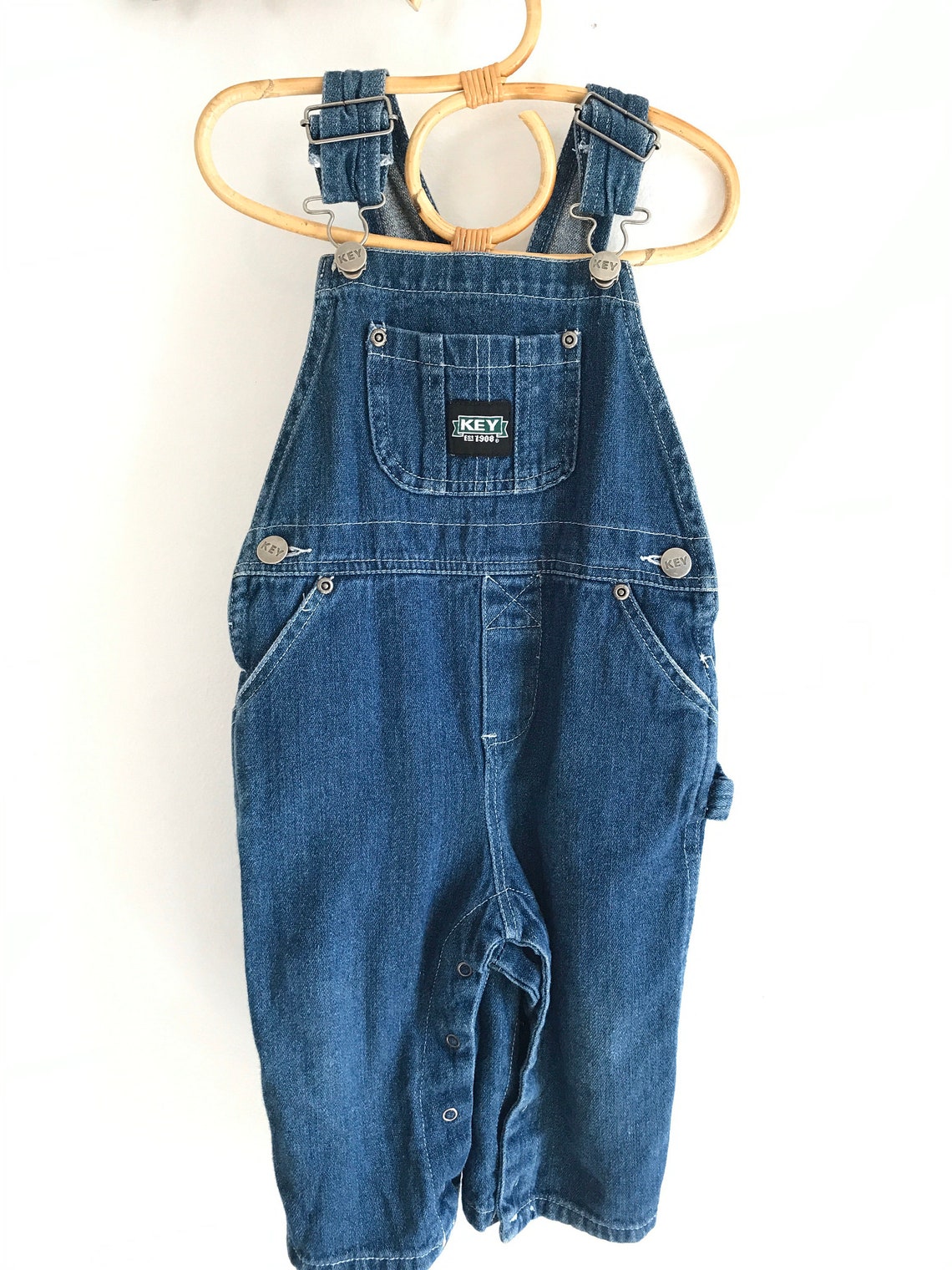 Vintage Key Overalls Carpenter Style Denim Overalls Jean - Etsy