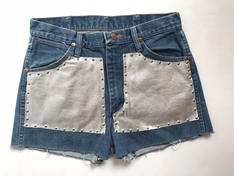 1990’s, 90’s, Vintage Wrangler Jean Cutoffs, 28”, High Rise, Custom ...