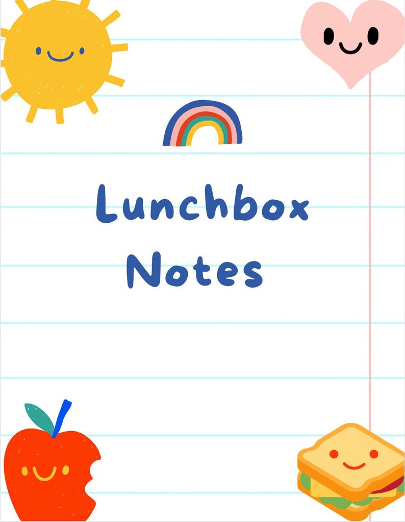 Lunchbox Notes, Mom Notes, School Lunch Letters, Kids Notes, Lunchtime ...