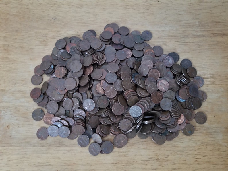 Pennies Unsearched COPPER, 5 Pounds. Almost 15 Full Rolls - Etsy