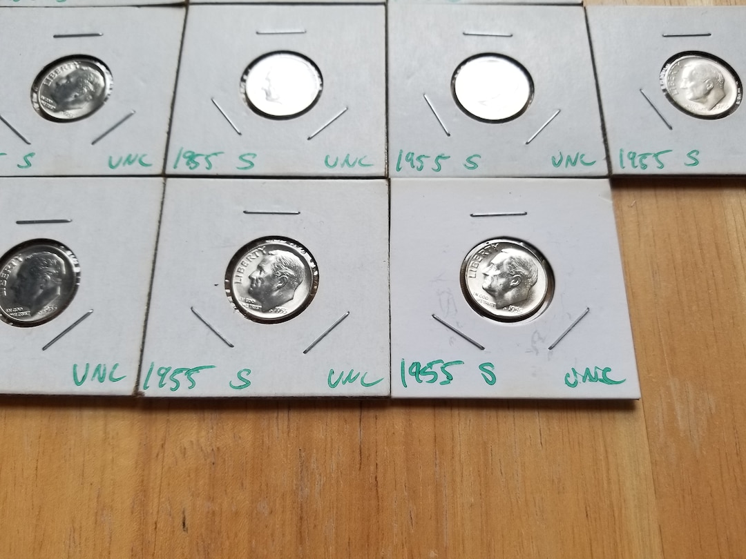 1955 S Key Date BU Silver Dime - Etsy