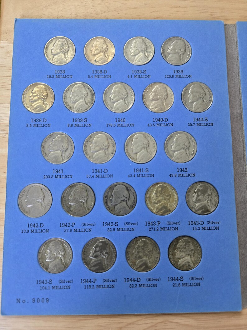 Jefferson Nickels From 1938 Thru 1961d With War Nickels - Etsy