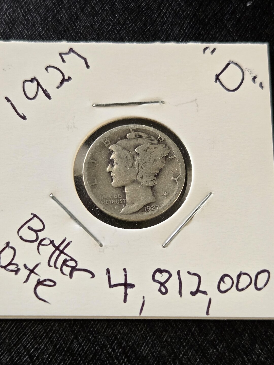 1927-D, Mercury Silver Dime - Etsy