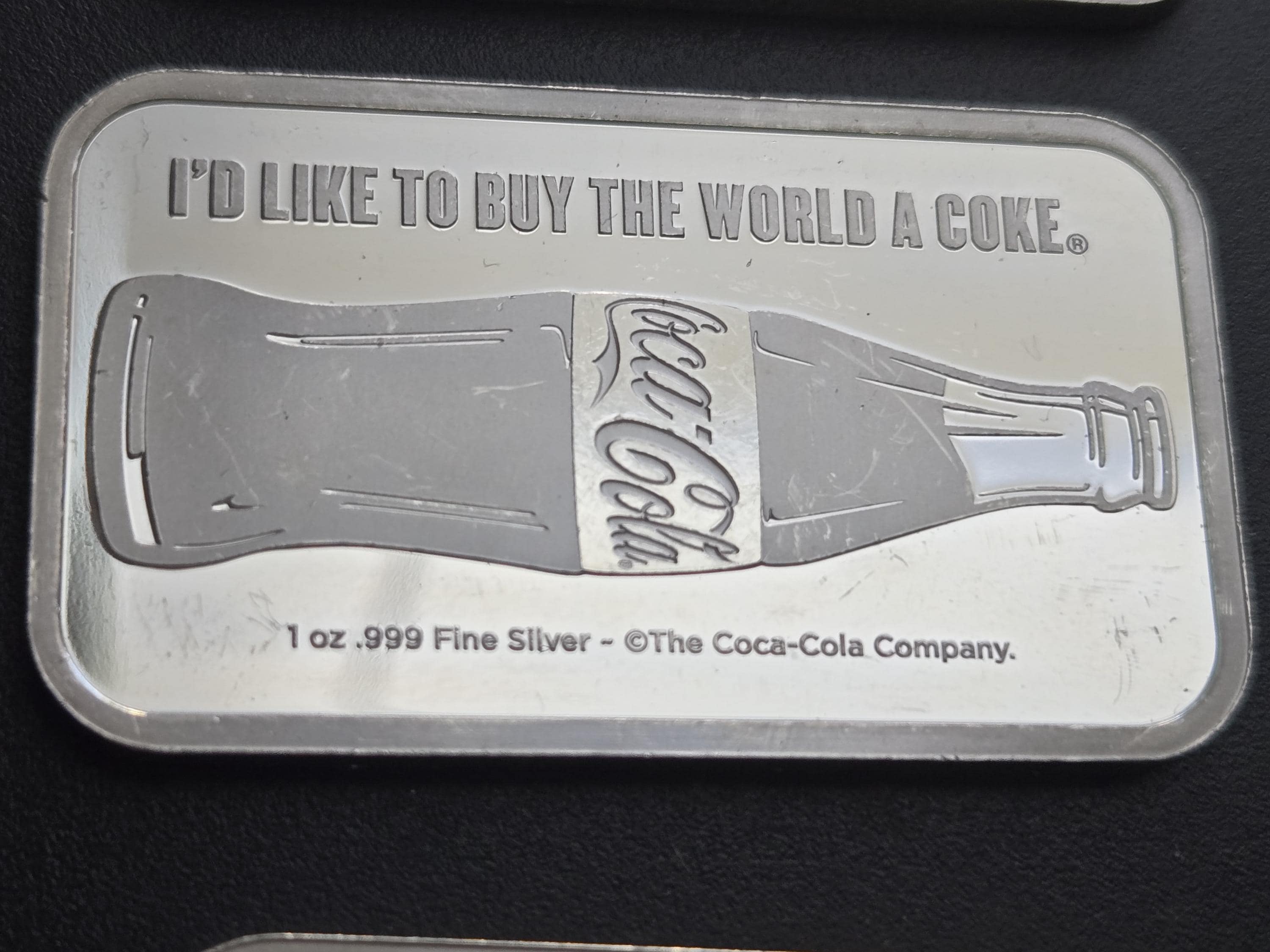 1 OZ. Coke Cola Silver Art Bar - Etsy