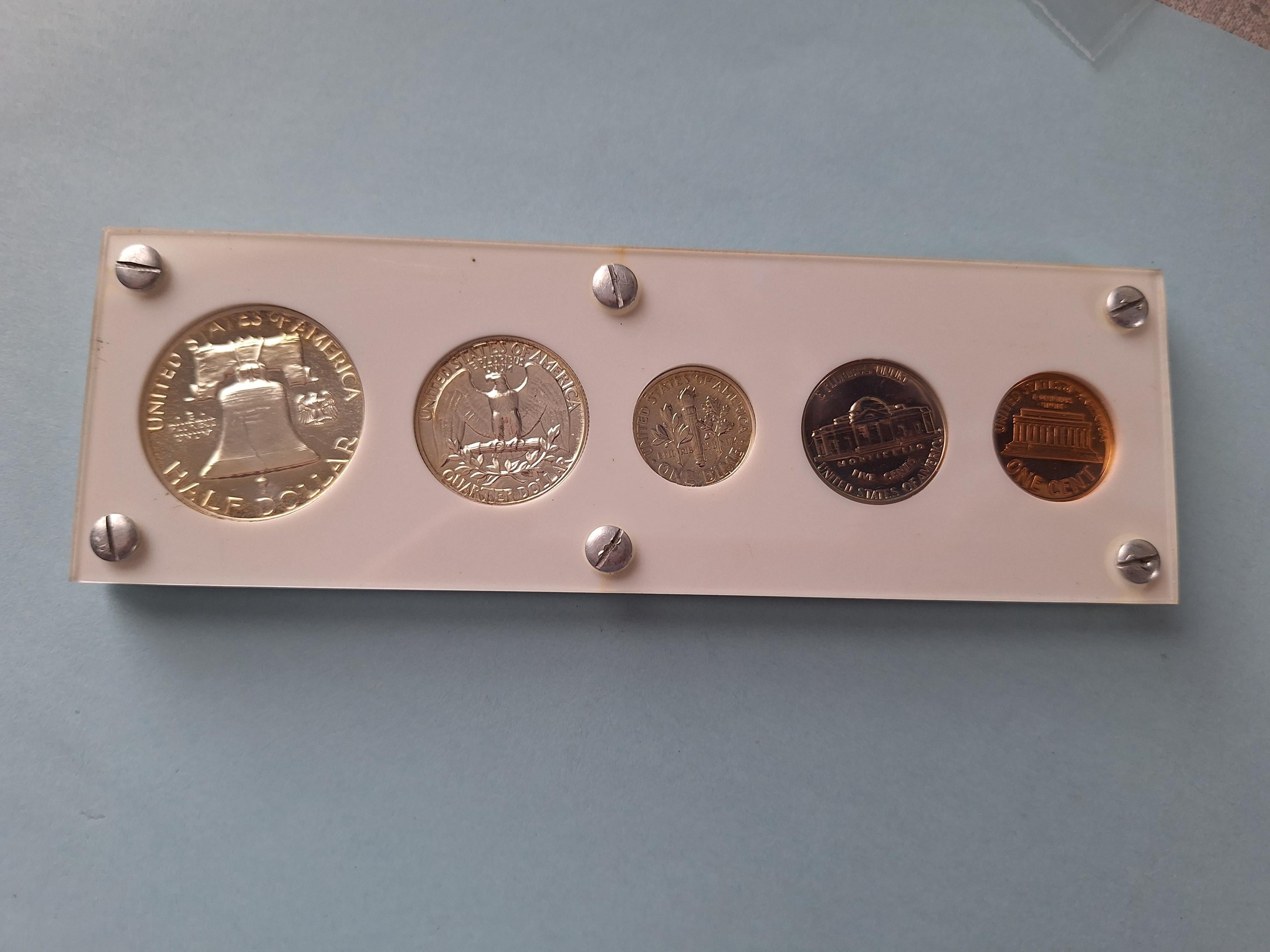 1962 Franklin 90 % Silver Half Dollar Proof Set - Etsy