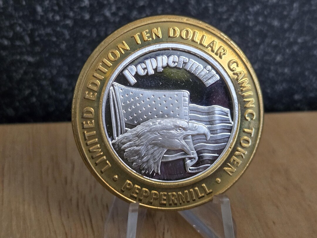 Silver 10-dollar Gaming Token, .999 Silver Bullion - Etsy