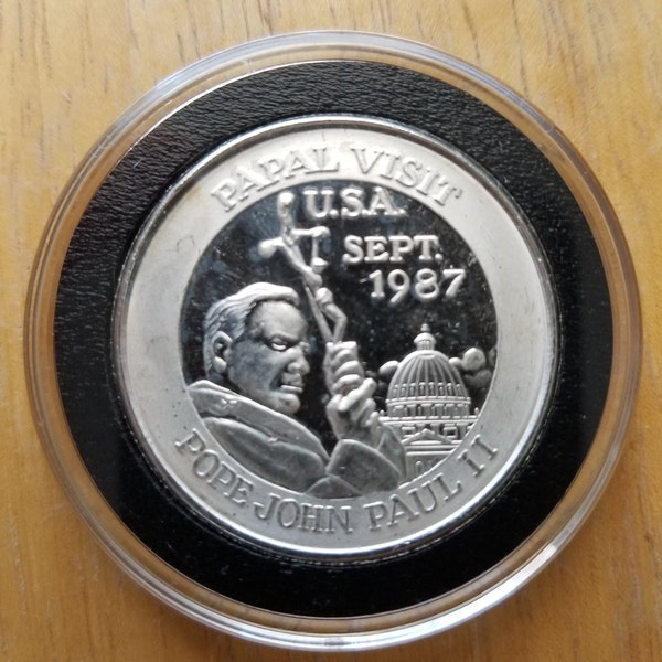 Silver Pope Coin - Etsy