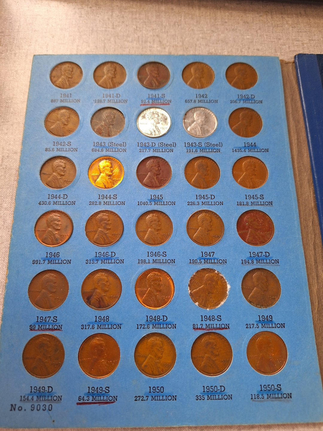 Wheat Back and Penny Collection 1941 - 2000 With Steel War Pennies - Etsy