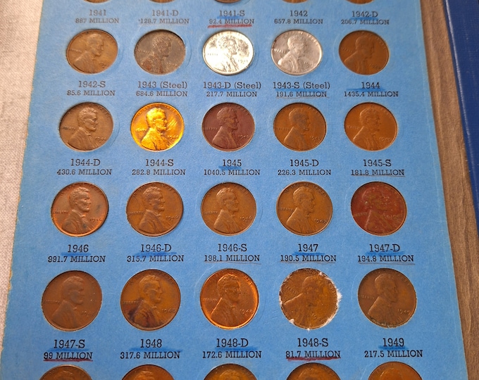 Wheat Back and Penny Collection 1941 - 2000 With Steel War Pennies - Etsy