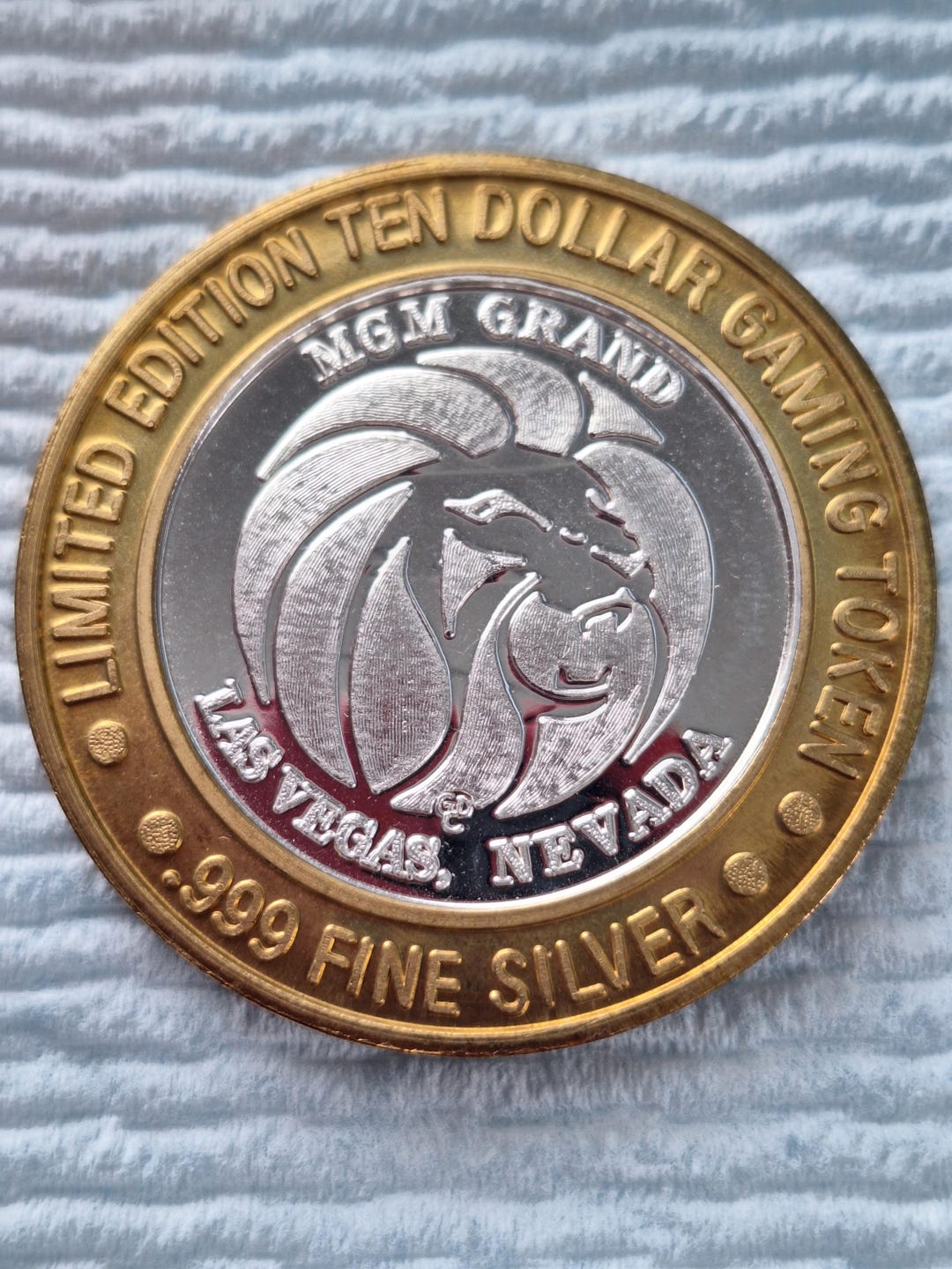 Silver 10-dollar Gaming Token, .999 Silver Bullion - Etsy